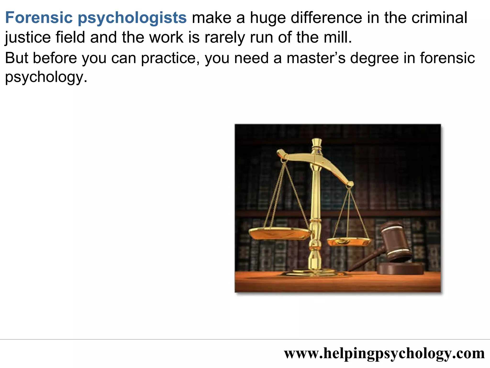 The Role of a Forensic Psychologist at a Crime Scene | PPT