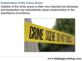 The Role of a Forensic Psychologist at a Crime Scene | PPT