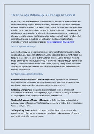 The Role of Agile Methodology in Mobile App Development.pdf