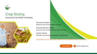 The Role of Agriculture Testing lab.pptx