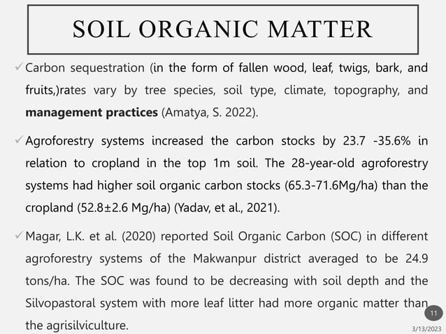 The role of Agroforestry in conserving soil and soil moisture in ...