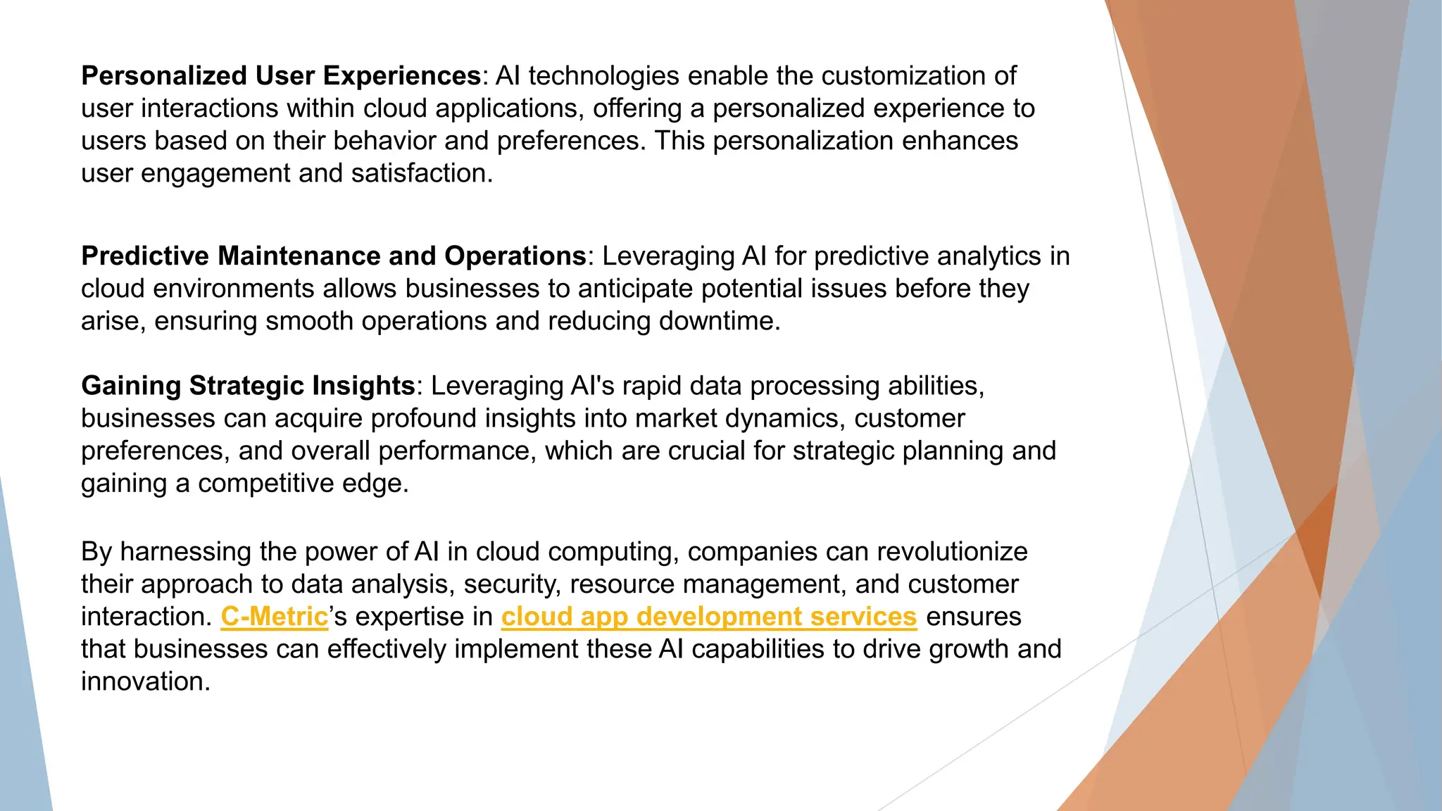 The Role of AI in Cloud Computing: Business Benefits, Use Cases, and More | PDF