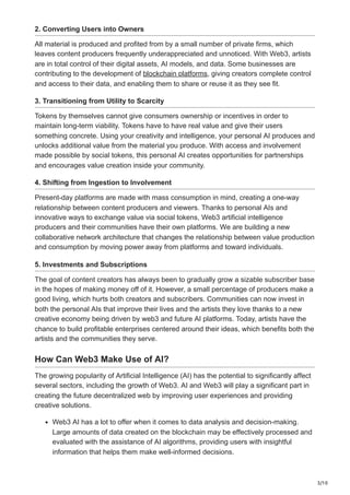 The Role of AI in Web3 Development serives | PDF