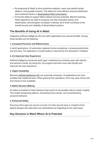 The Role of AI in Web3 Development serives | PDF