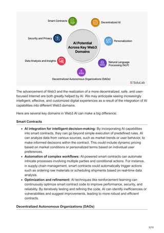 The Role of AI in Web3 Development serives | PDF