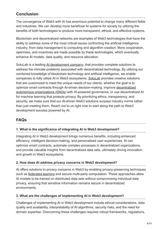 The Role of AI in Web3 Development serives | PDF