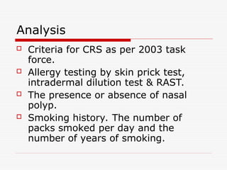 The Role of Allergy & Smoking in Chronic.ppt