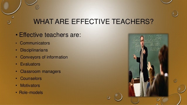 The role of an effective teacher