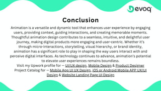 The Role of Animation in Enhancing User Experience | Devoq Design | PPT