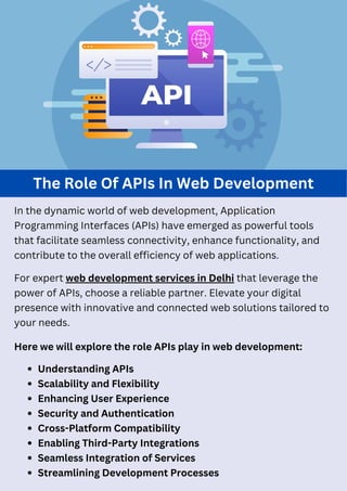 The Role of APIs In Web Development. | PDF