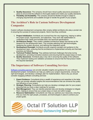 The Role of Architects in Software Development Projects | PDF