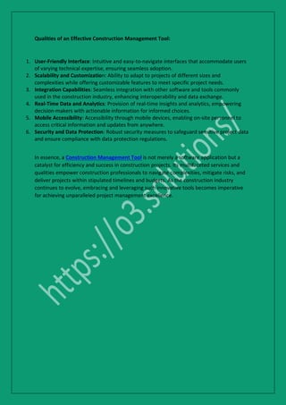 The Role of a Robust Construction Management Tool.pdf