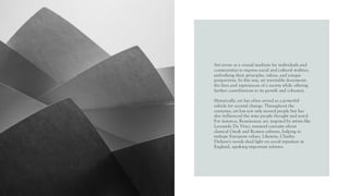 The Role of Art and Literature in Society | PDF