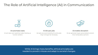 The Role of Artificial Intelligence (AI) in Communication | PDF