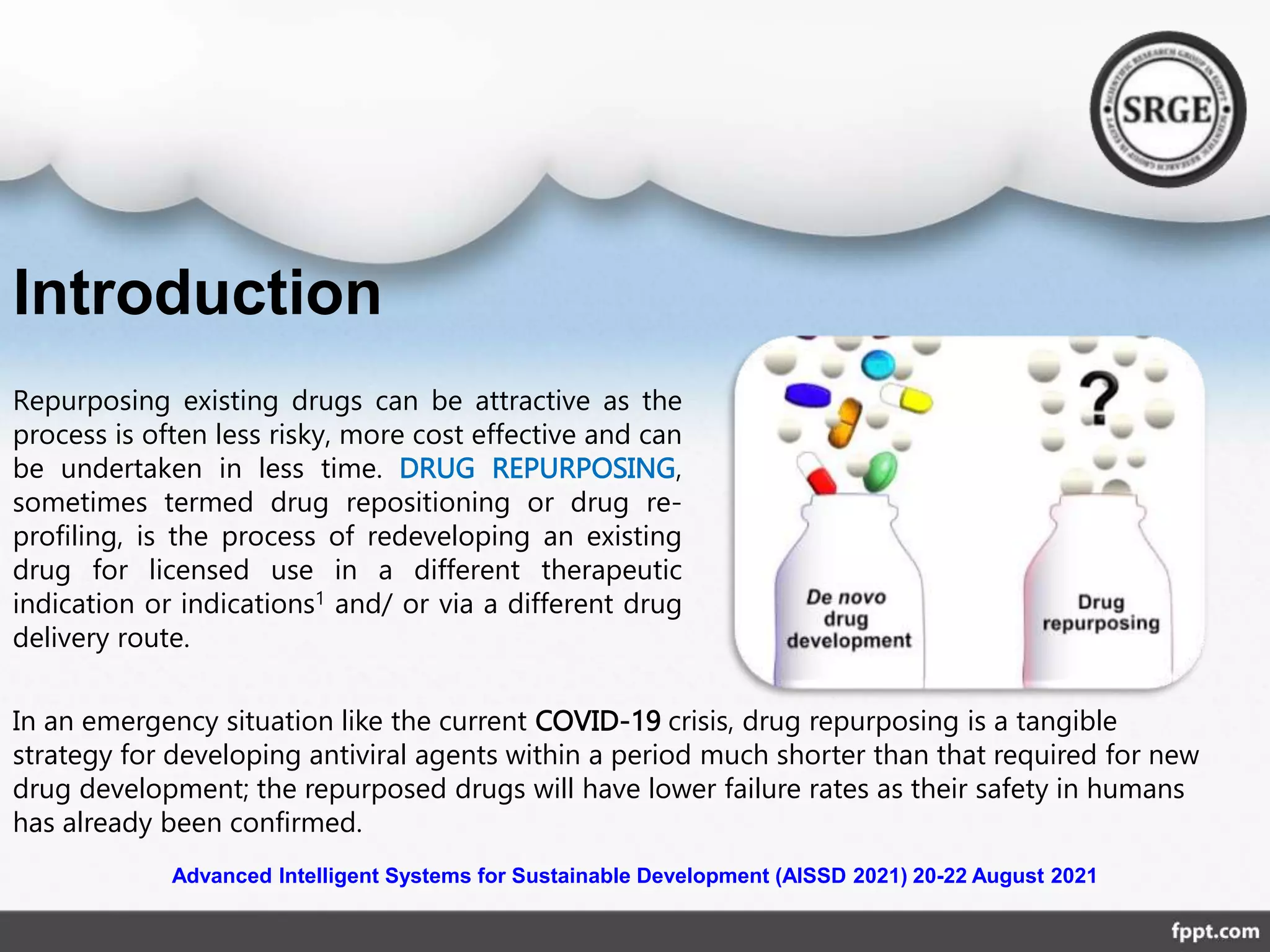 The role of artificial intelligence in drug repurposing | PPTX