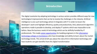 The Role of Artificial Intelligence in Modern Information Technology ...