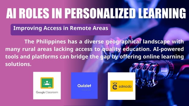 THE ROLE OF ARTIFICIAL INTELLIGENCE IN PERSONALIZED LEARNING.pptx