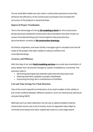 The Role of As-Built BIM Models in Construction Projects | PDF