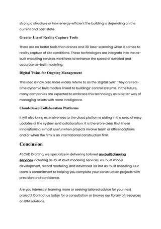 The Role of As-Built BIM Models in Construction Projects | PDF
