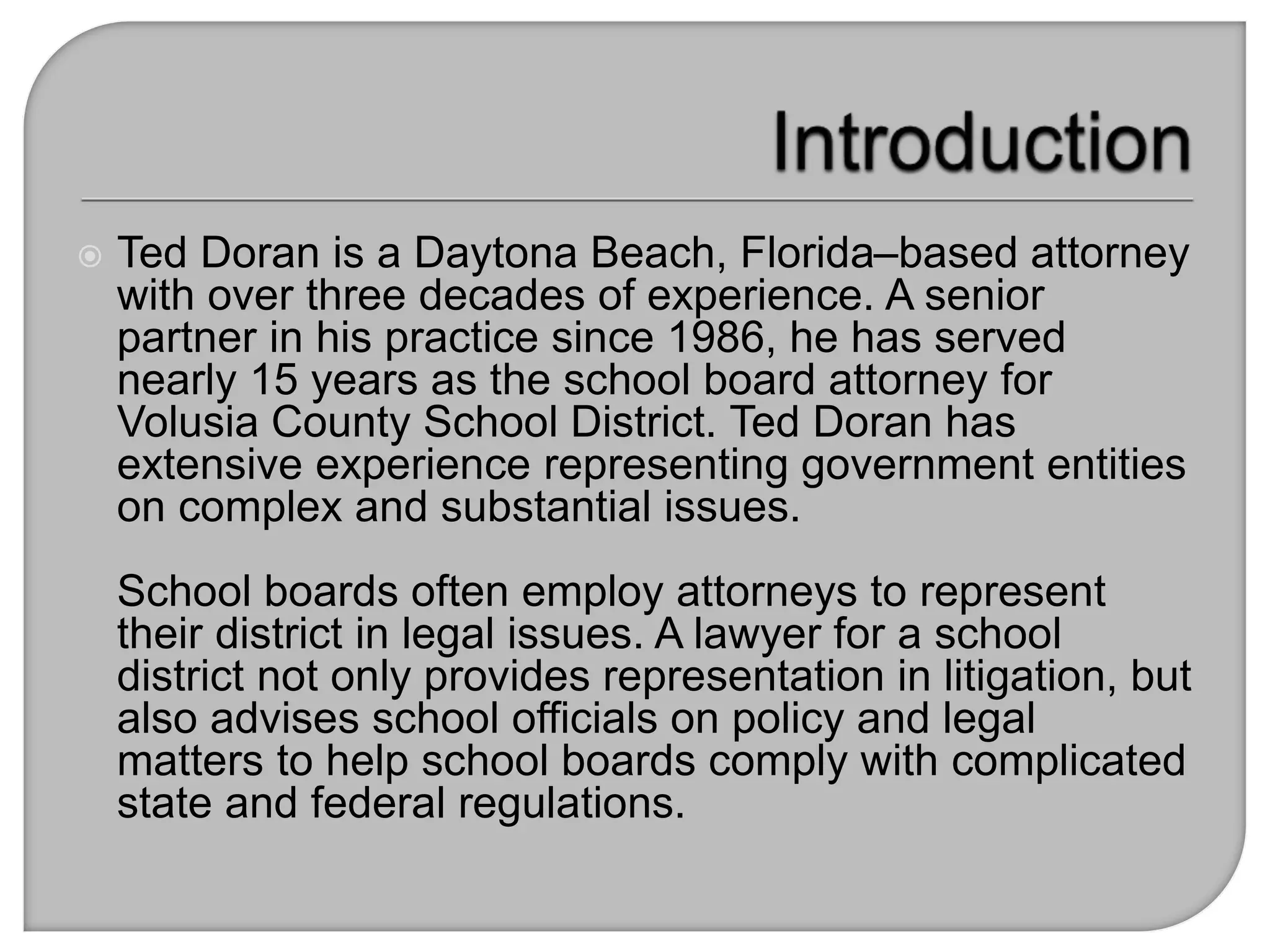 The Role of a School Board Attorney | PPTX