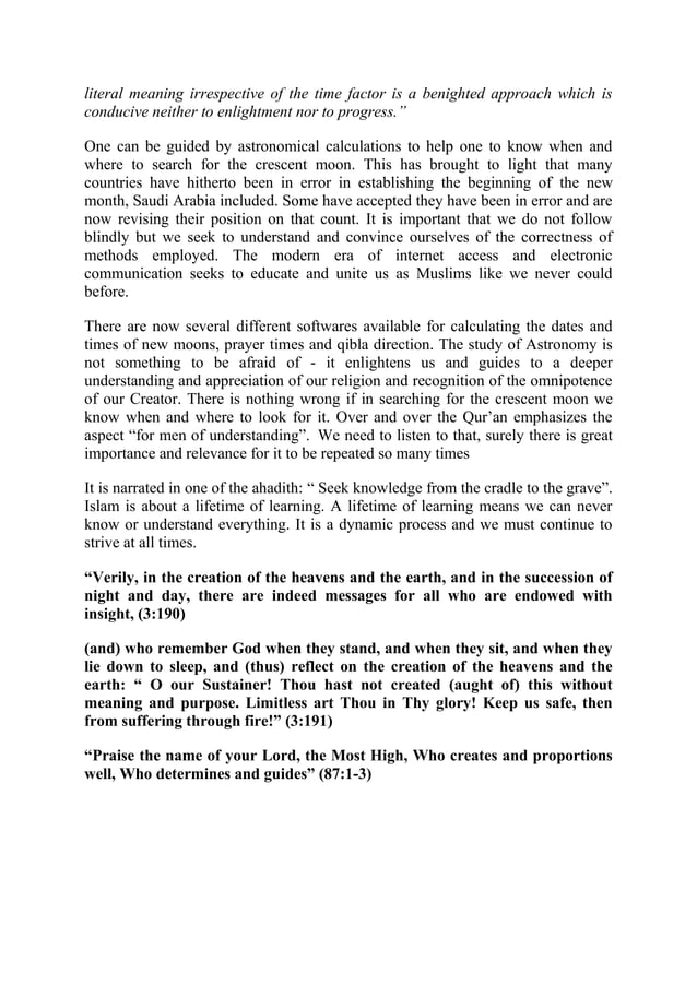 The role of astronomy in islam | PDF