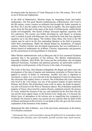 The role of astronomy in islam | PDF