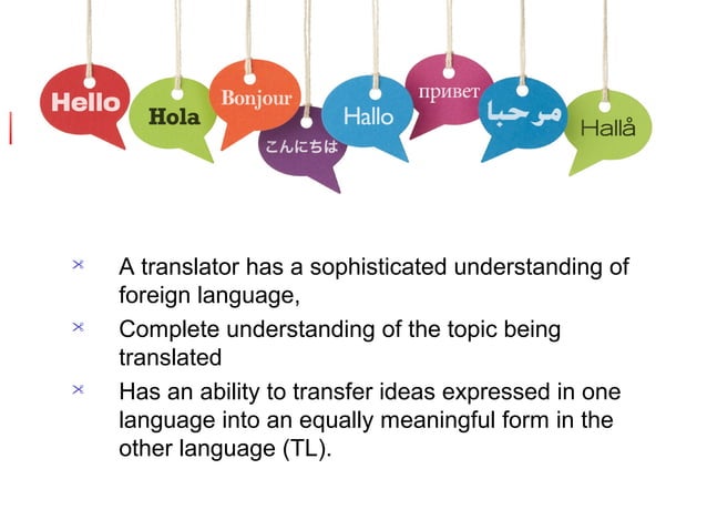 The role of a translator junaid shahid | PPT