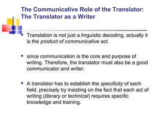 The role of a translator junaid shahid | PPT