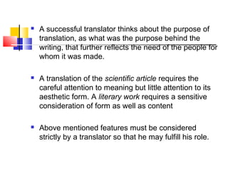 The role of a translator junaid shahid | PPT