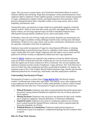 The Role Of A Wage Theft Attorney In Brooklyn.docx