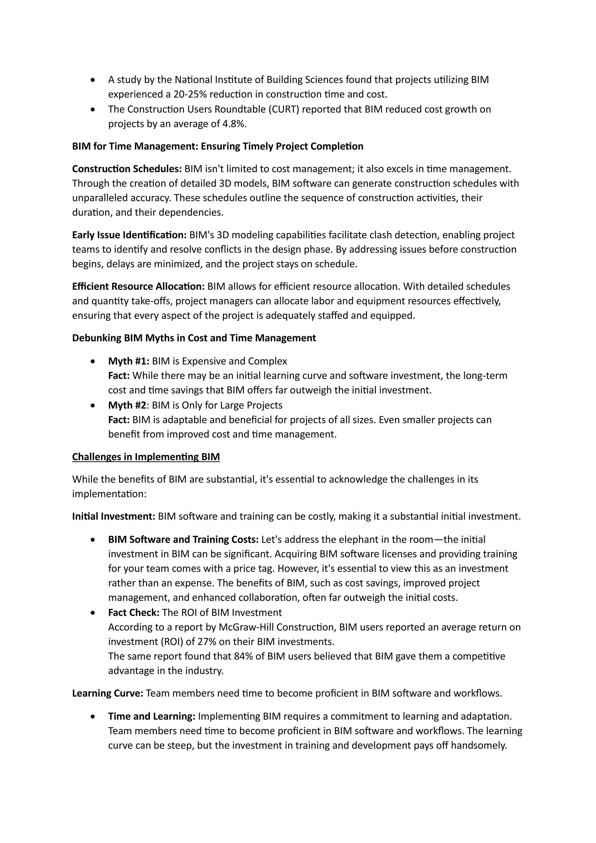 The Role of BIM in Modern Construction Projects | DOCX