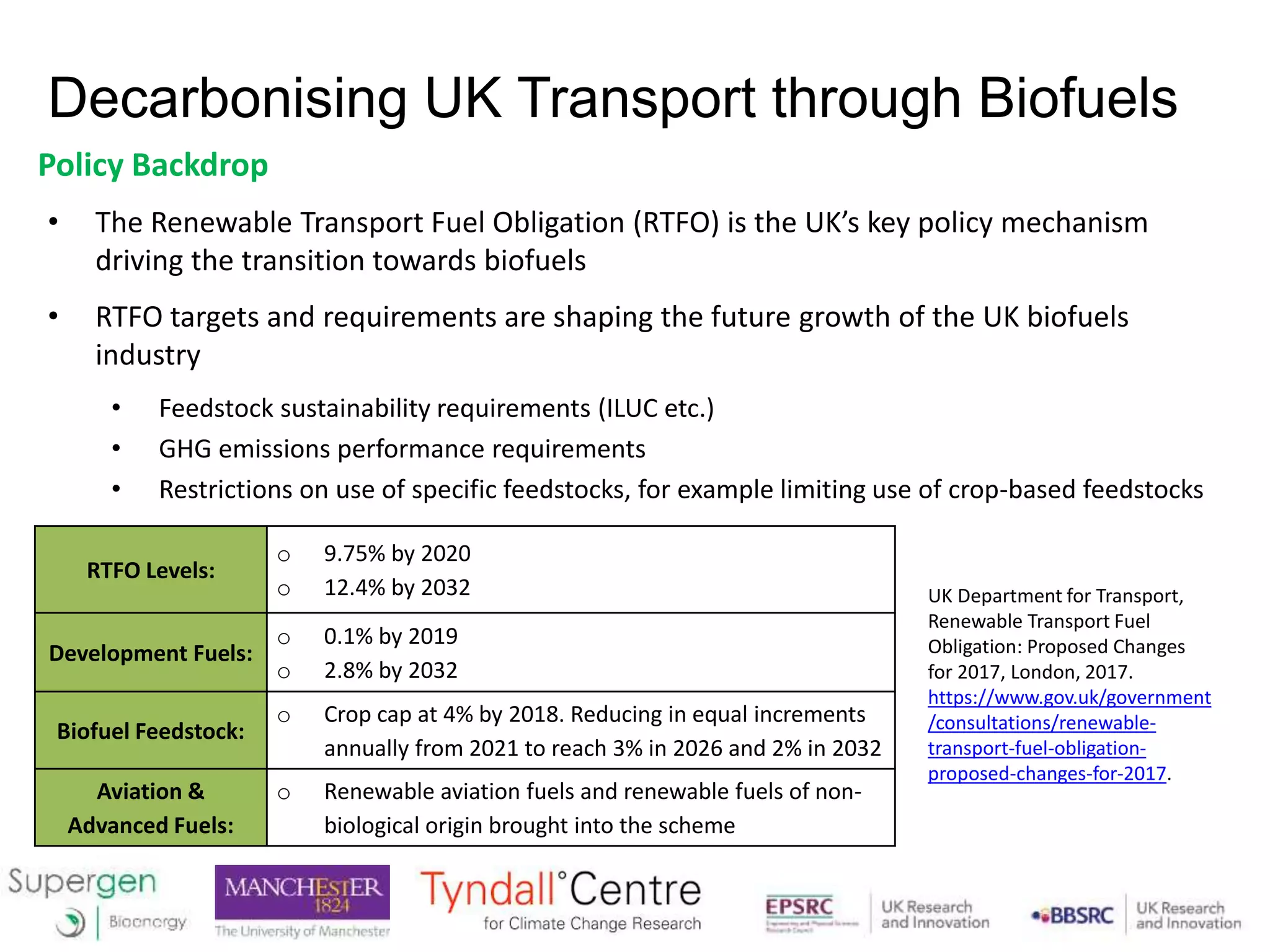 The role of bioenergy in the uk's decarbonisation strategy | PPT