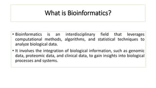 The Role of Bioinformatics in Advancing the Pharmaceutical.pptx