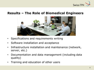 The role of biomedical engineers in the introduction and maintenance of ...