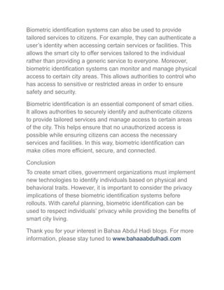 The role of biometric identification in smart cities.pdf