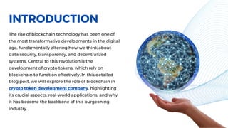 The Role of Blockchain in Crypto Token Development | PPT