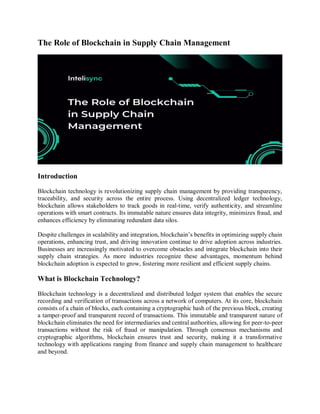 The Role of Blockchain in Supply Chain Management.pdf