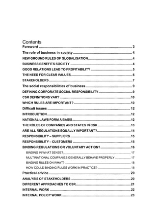 The role of business in society | PDF