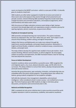 The Role of CBSE in Shaping a Student’s Career Path | PDF