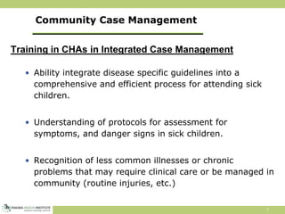The Role of CHAs | PPTX