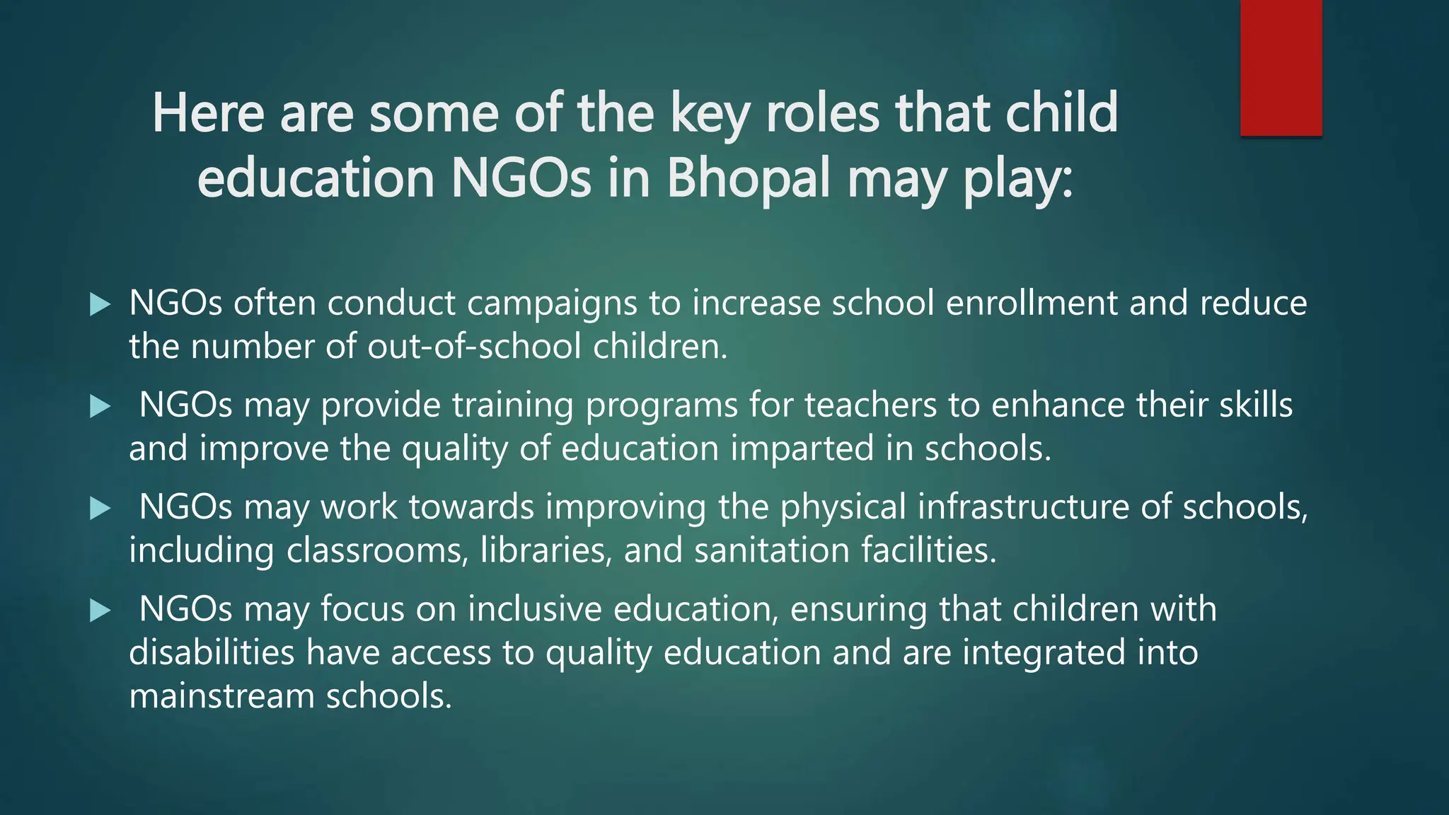 The Role of Child Education NGO in Bhopal.pptx