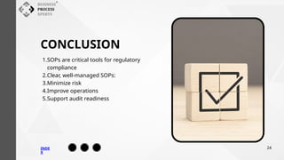 The Role of Clear SOPs in Ensuring Regulatory Compliance | PPTX