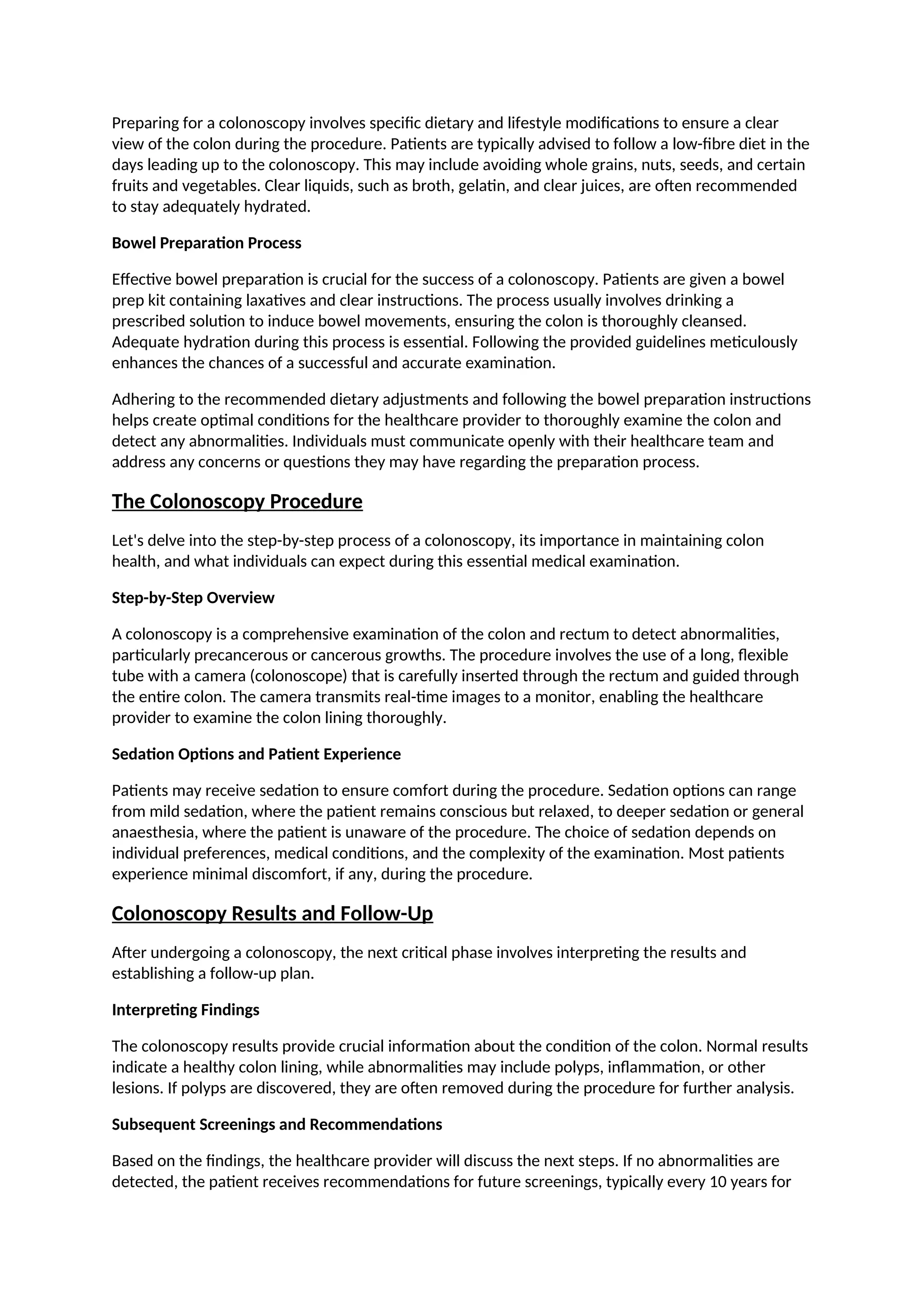 The Role of Colonoscopy in Colorectal Cancer Prevention | DOCX