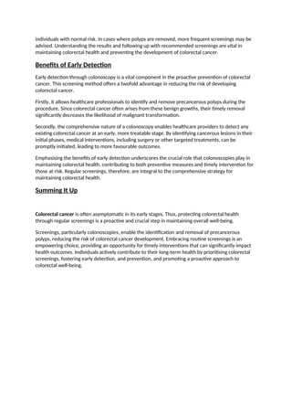 The Role of Colonoscopy in Colorectal Cancer Prevention | PDF