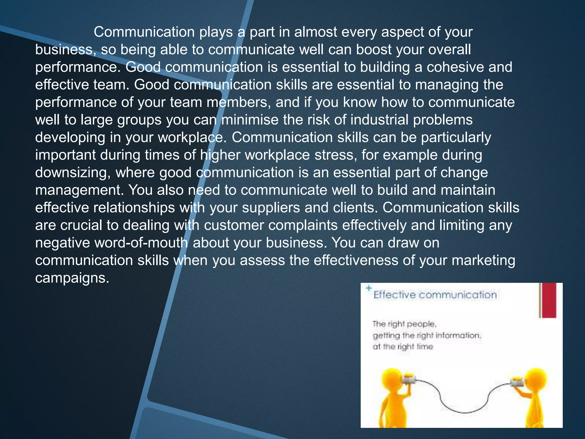 The role of communication | PPT