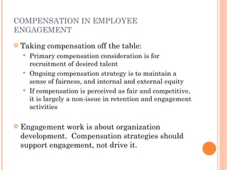 The role of compensation in employee engagement | PPT
