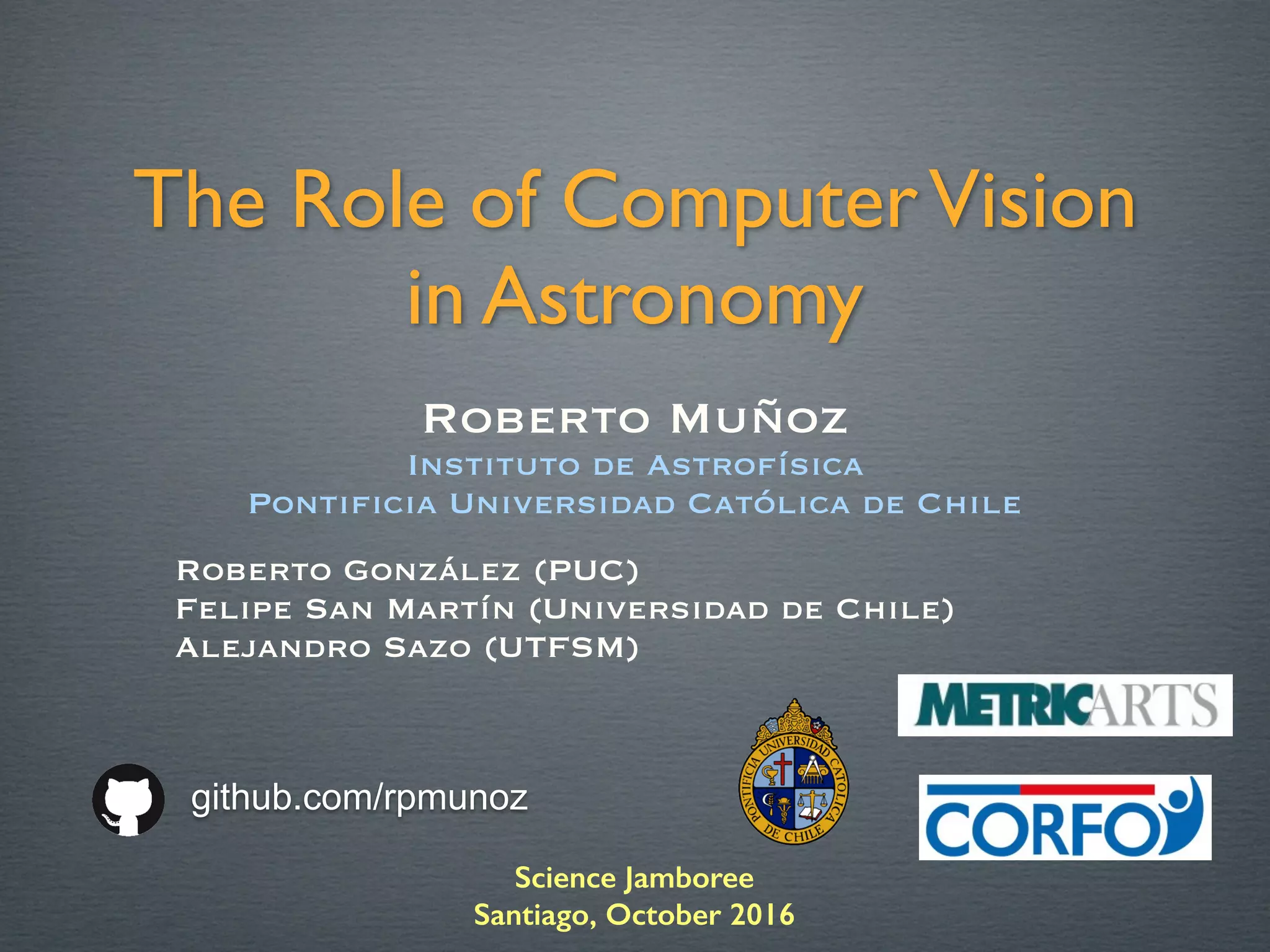 The role of Computer Vision in Astronomy | PDF