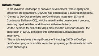 The Role of Continuous IntegrationDelivery in DevOps Certification Curriculum (1).pptx