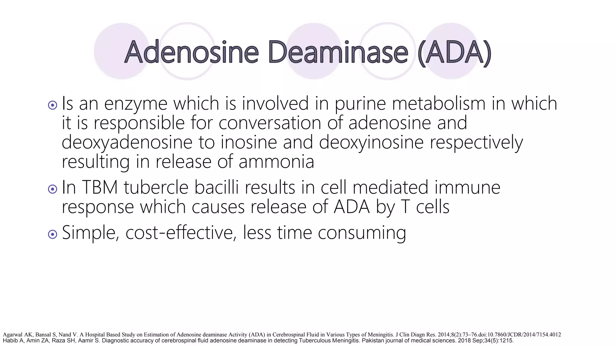The Role of CSF Adenosine Deaminase in Detecting Tuberculous Meningitis ...