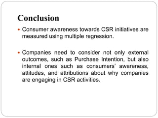 The role of customer awareness | PPT